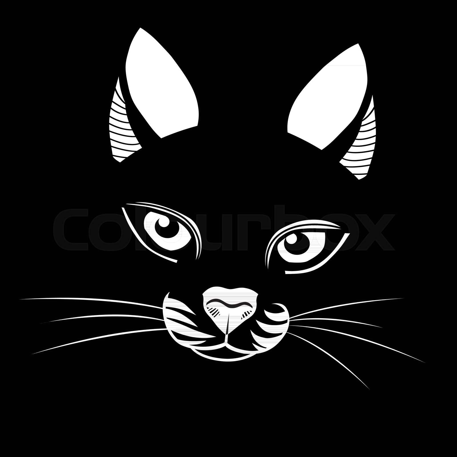 Vector illustration of cat head | Stock vector | Colourbox
