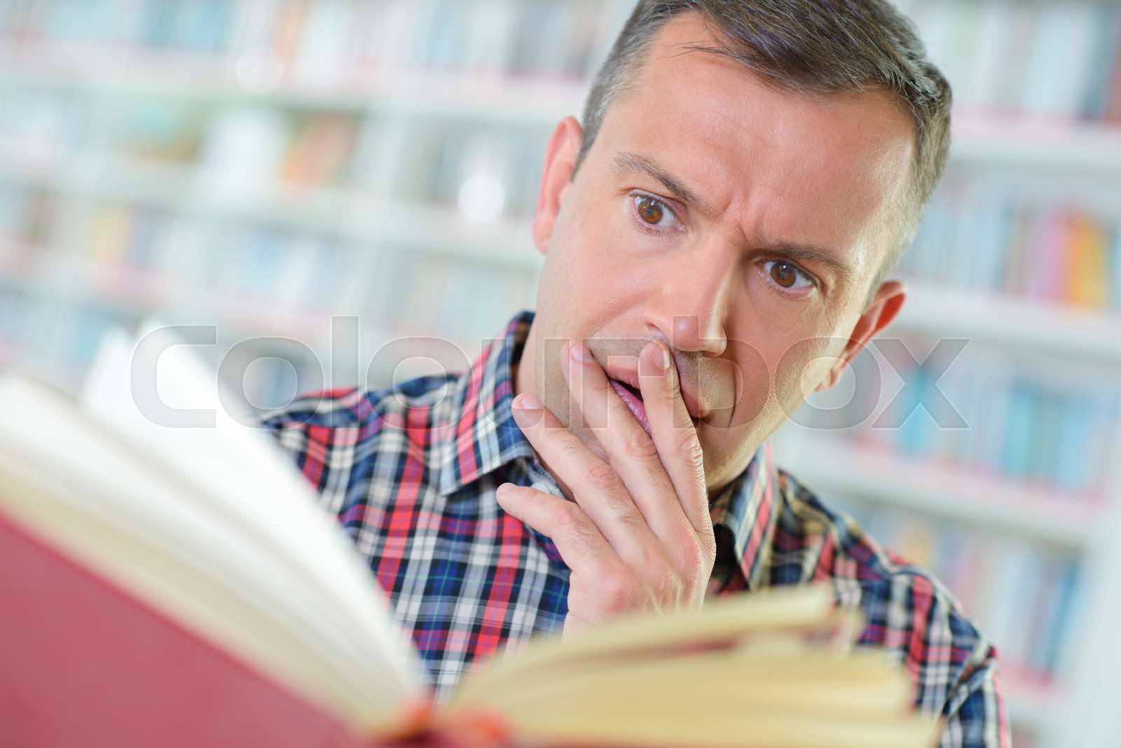 shocked reader | Stock image | Colourbox