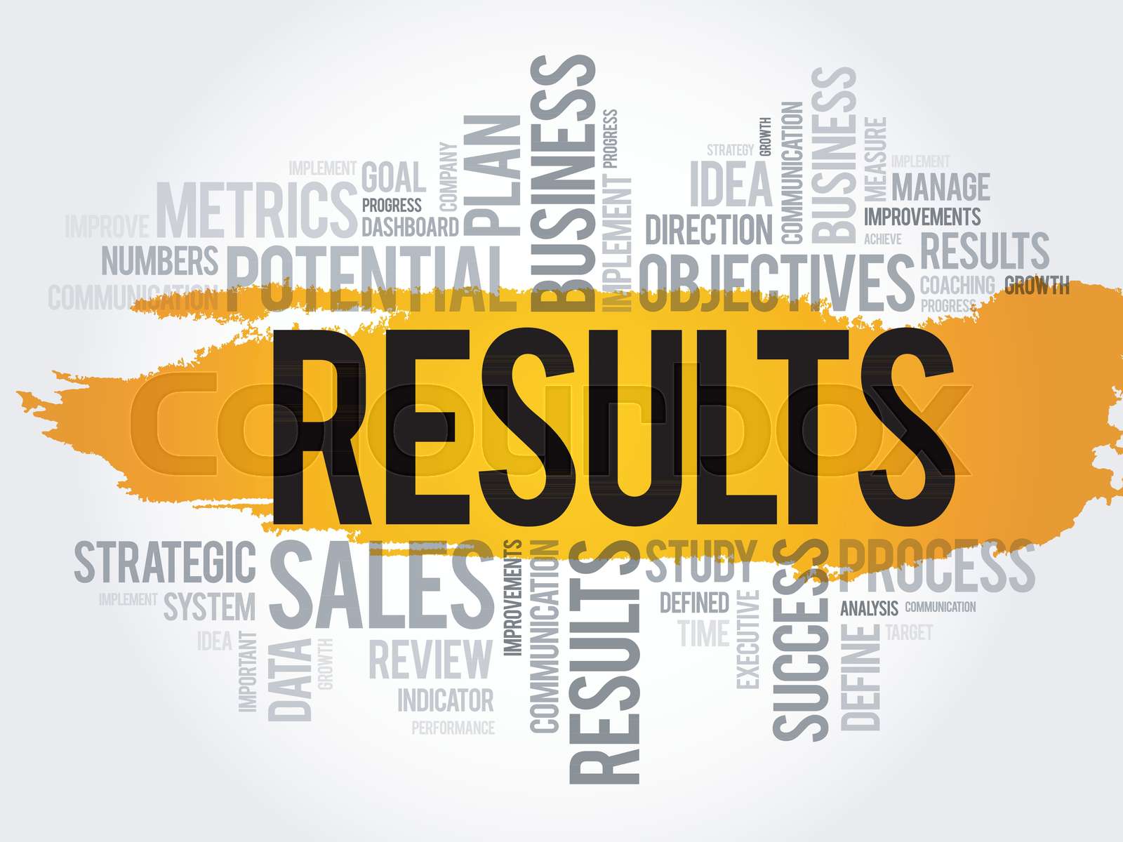 Results word cloud collage | Stock vector | Colourbox