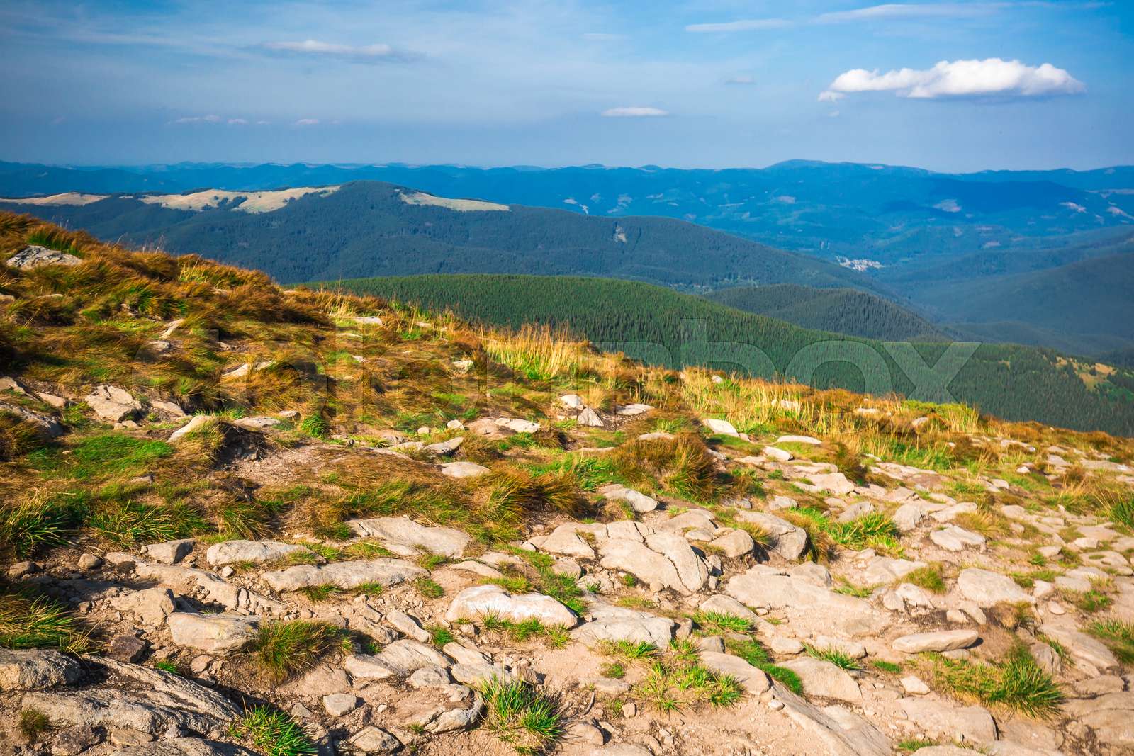 Mountains landscape. Mountain Goverla, the highest peak of Ukraine ...