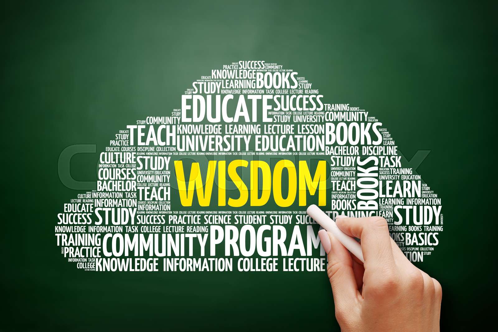 Wisdom word cloud | Stock image | Colourbox