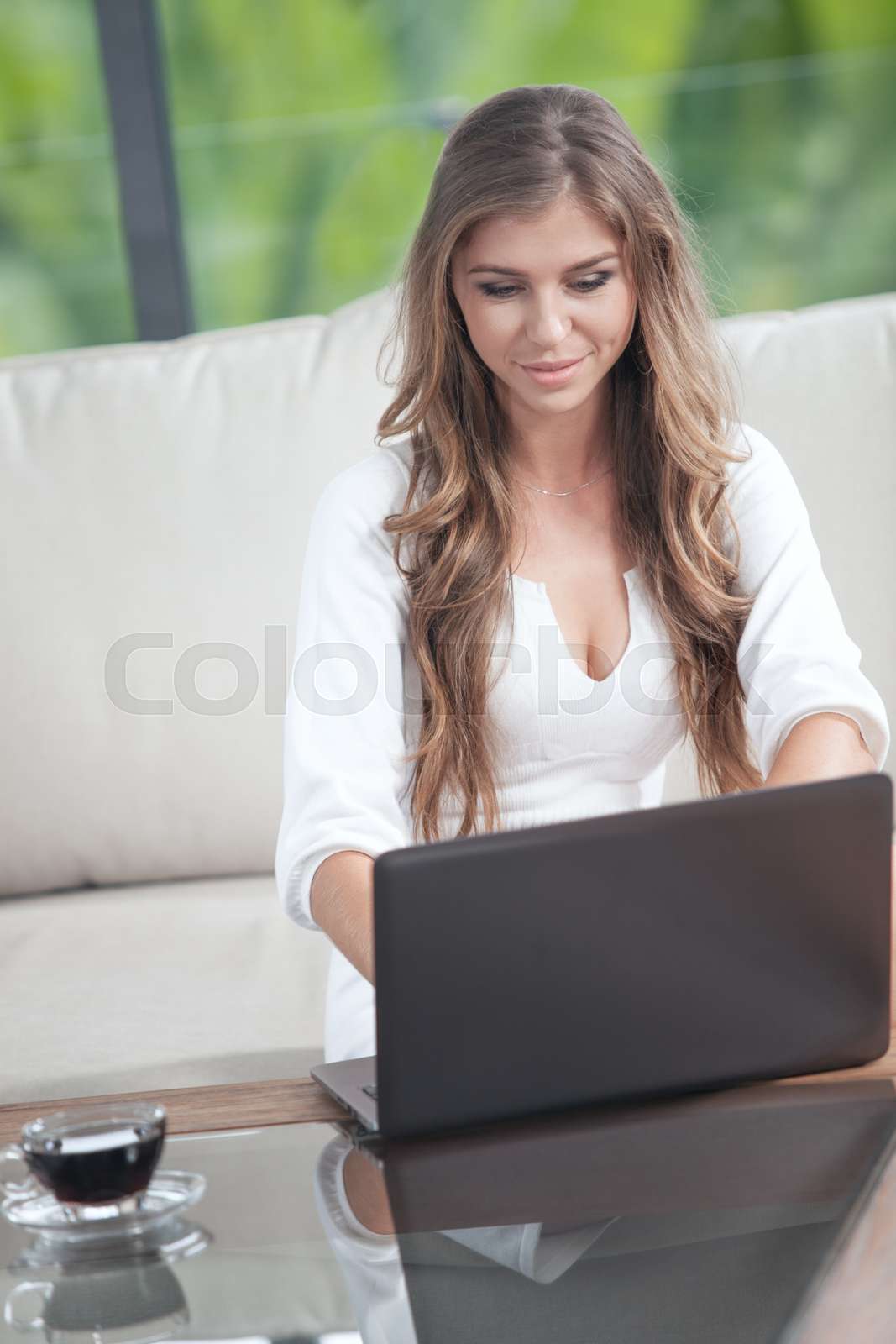 girl at work | Stock image | Colourbox