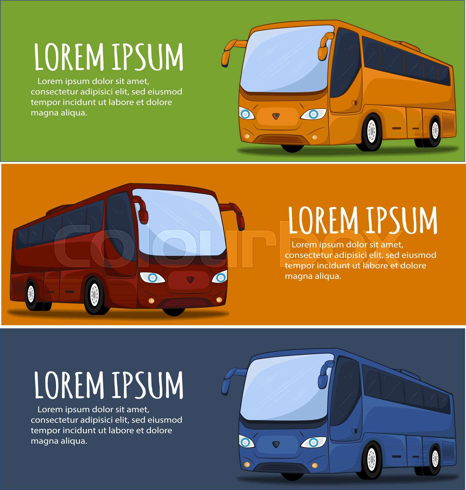 Tourist Bus Banner | Stock vector | Colourbox