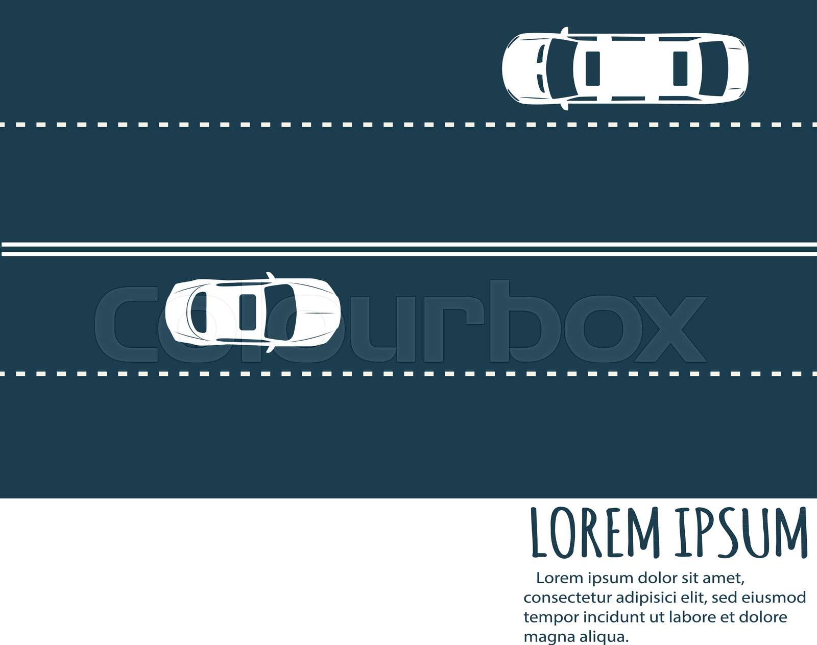 Highway traffic. Minimalistic banner. | Stock vector | Colourbox