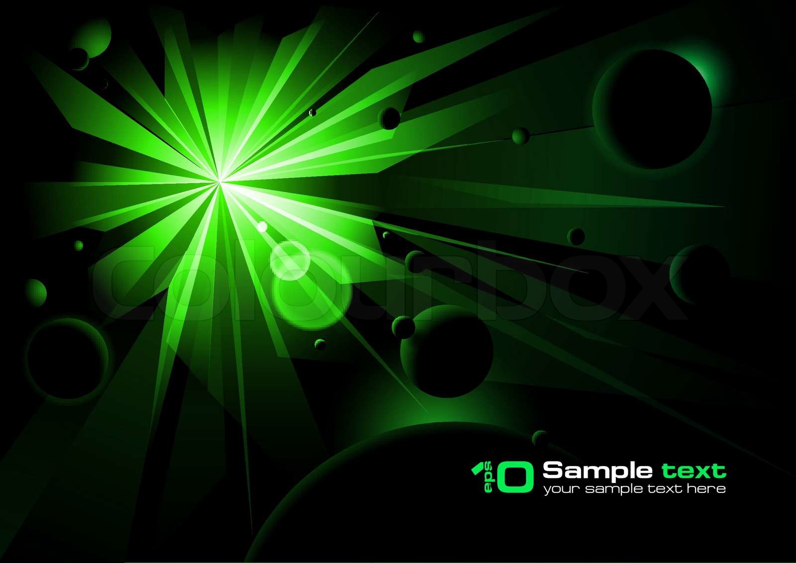 Big green Starburst Vector illustration | Stock vector | Colourbox