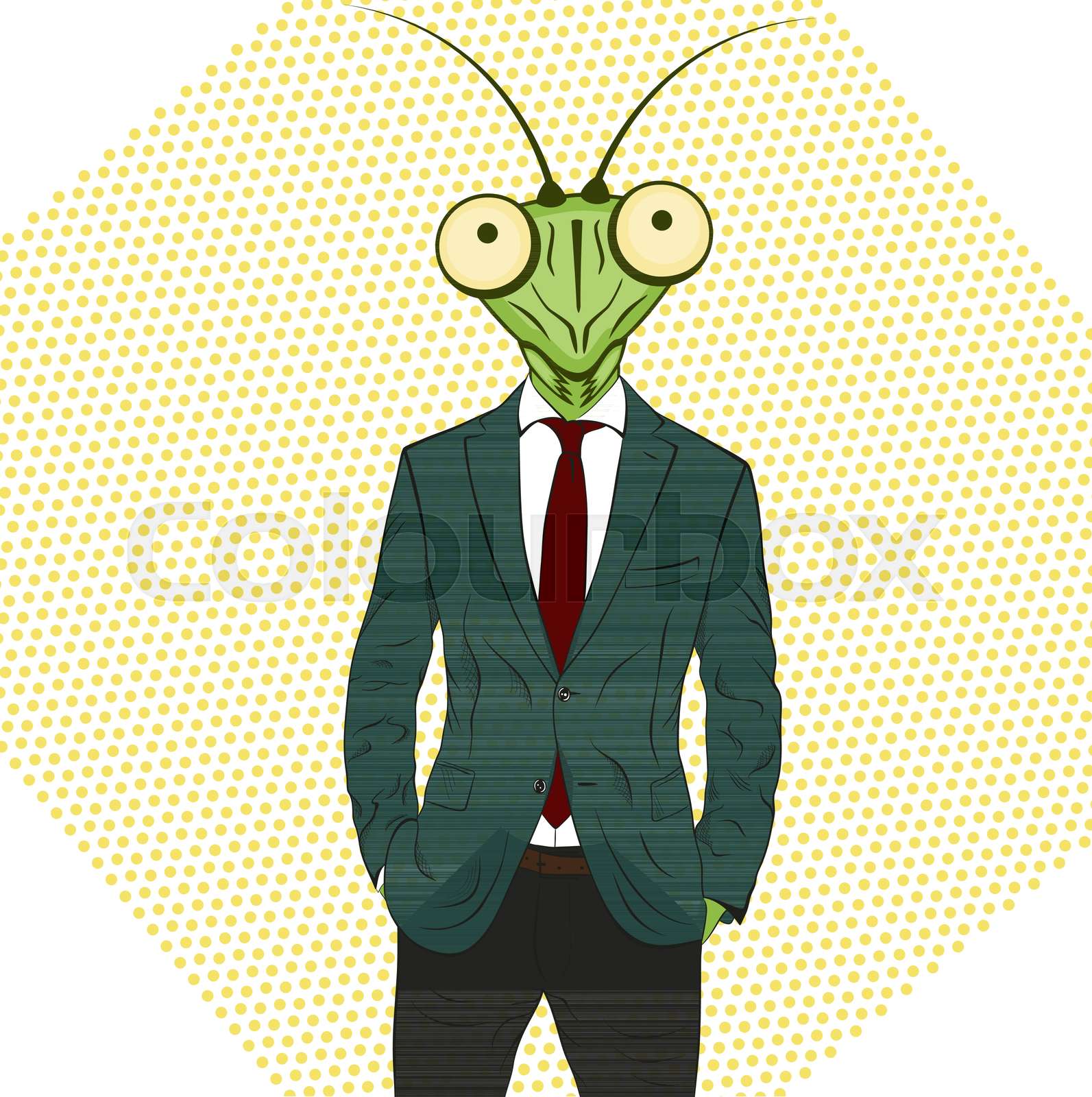Cartoon character Mantis. | Stock vector | Colourbox