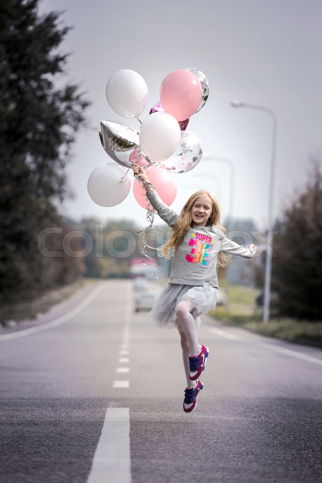 girl with balloon | Stock image | Colourbox