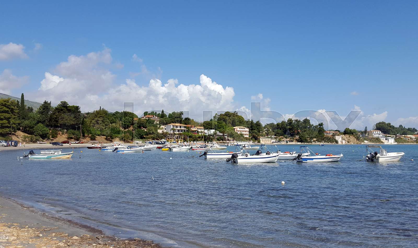 Boats in Laganas bay on Zakynthos island, Greece | Stock image | Colourbox