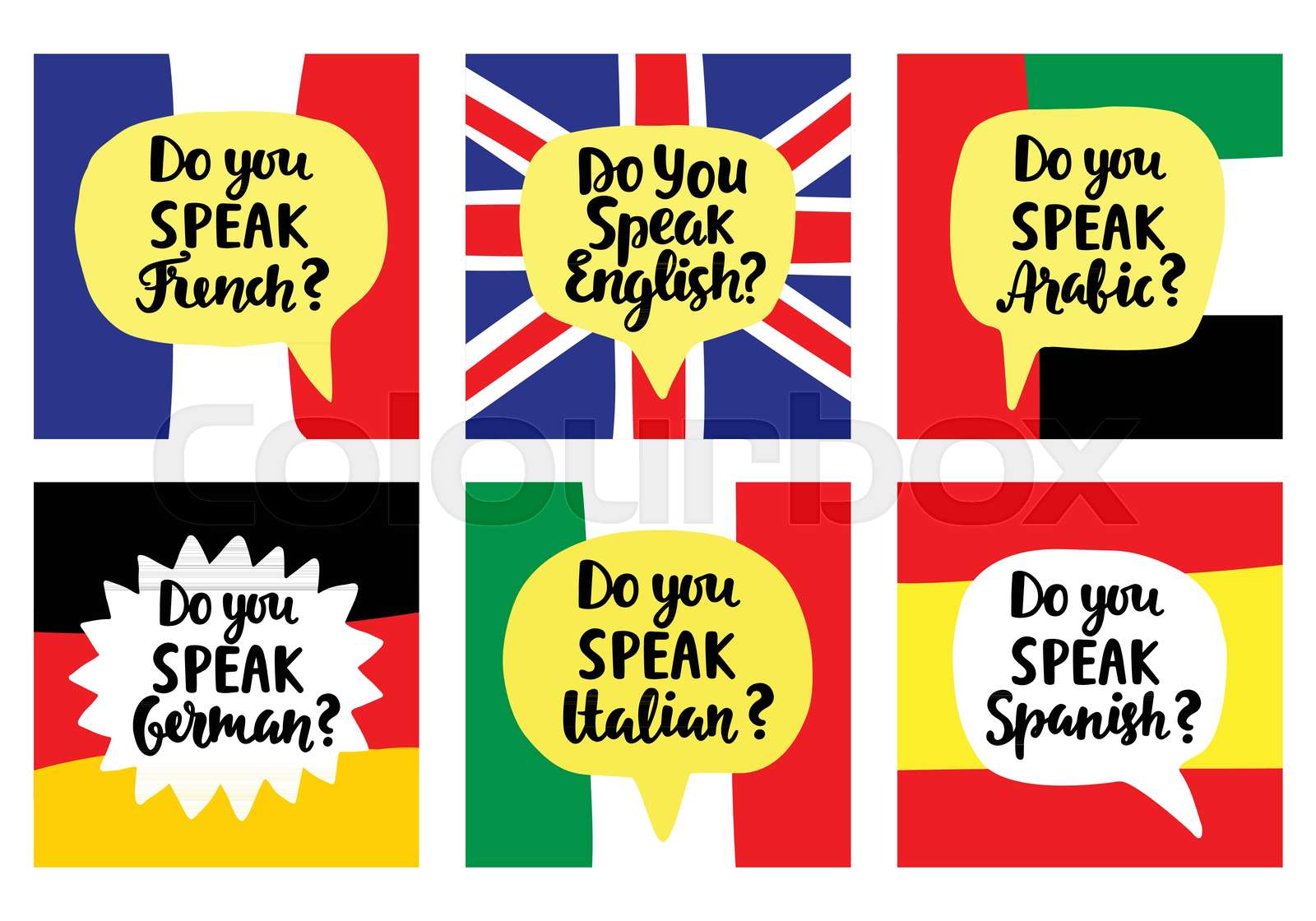 Language School Banners Set Stock Vector Colourbox language-school-banners-set-stock-vector-colourbox