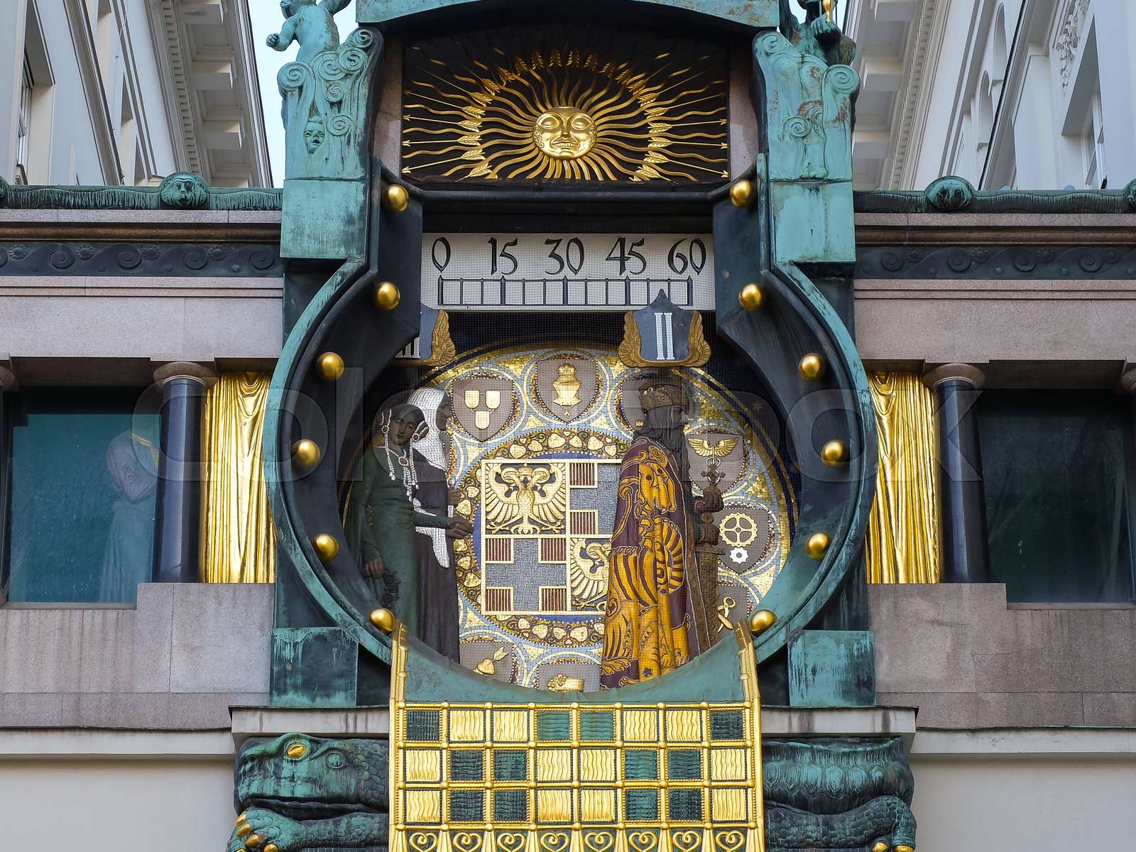 Anker clock, Ankerhur in Wien | Stock image | Colourbox
