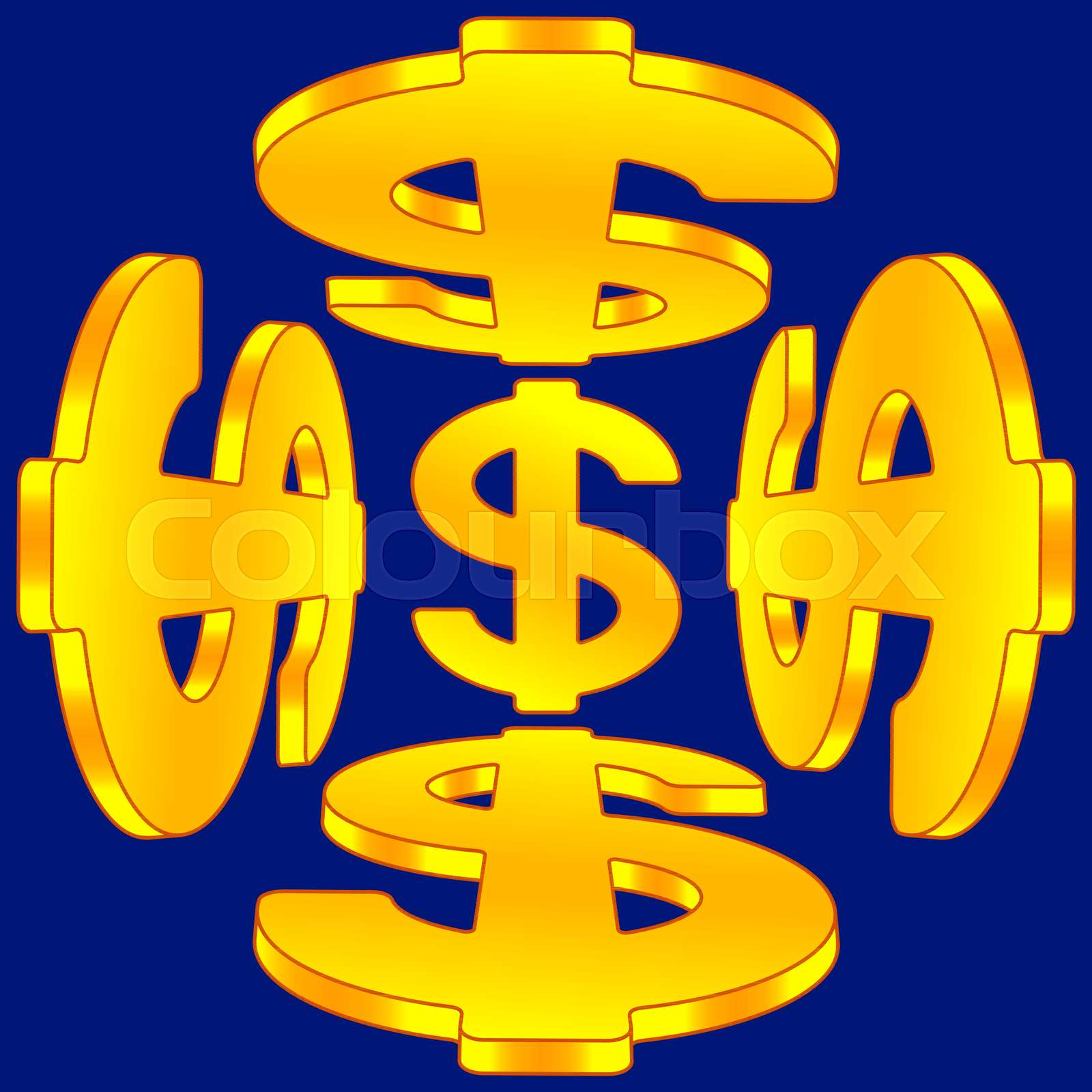 Abstract dollar signs | Stock vector | Colourbox