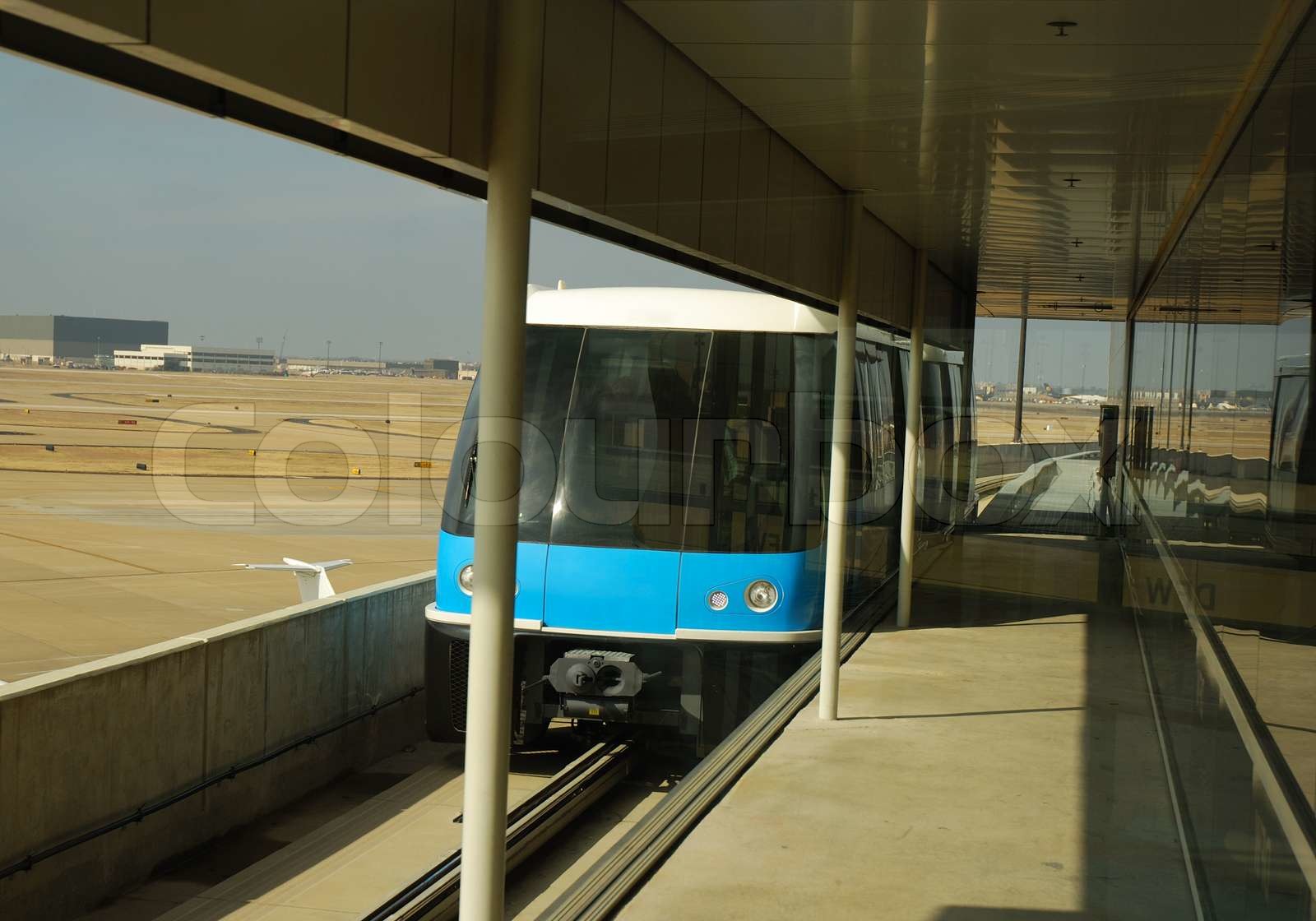 Skylink train in the airport | Stock image | Colourbox