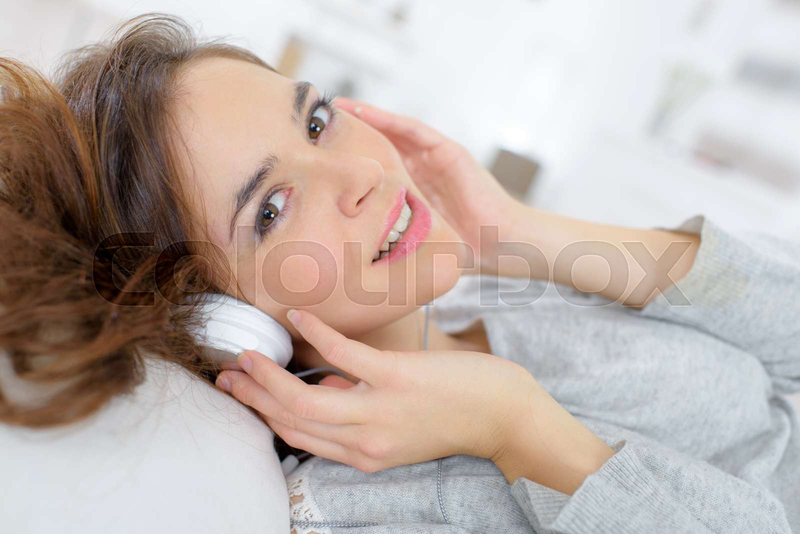 Listening to music at home | Stock image | Colourbox