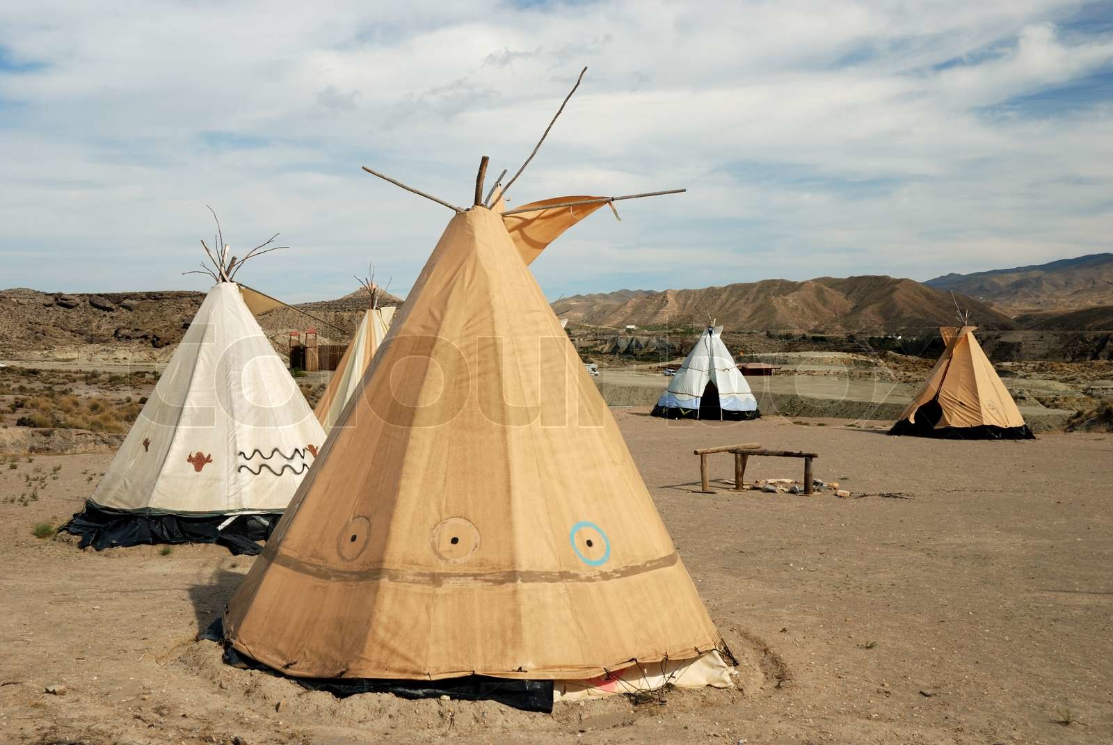 Teepee village | Stock image | Colourbox