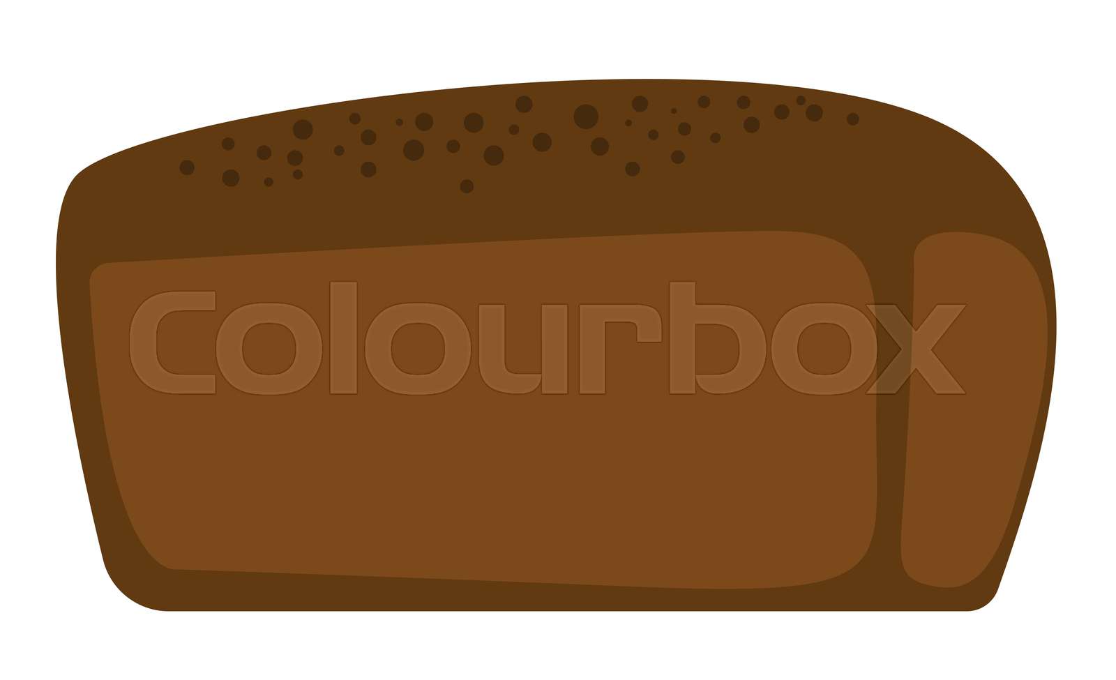 Fresh black bread vector cartoon illustration. | Stock vector | Colourbox