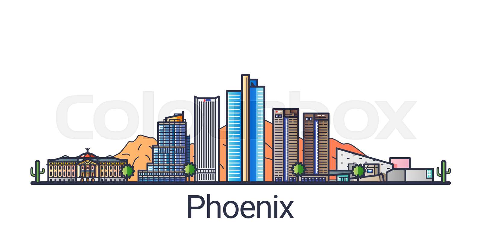 Phoenix Skyline Silhouette