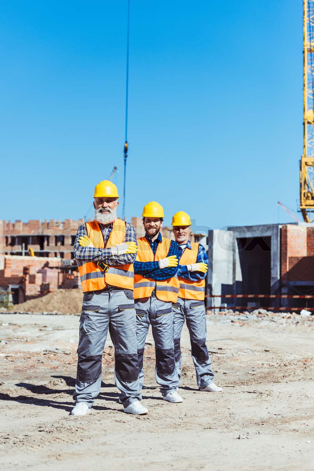 Construction workers at site | Stock image | Colourbox