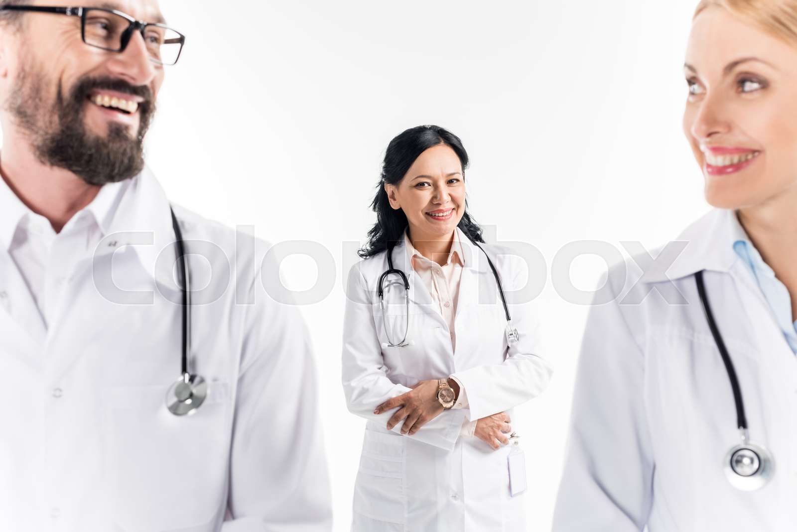 professional doctors in white coats | Stock image | Colourbox