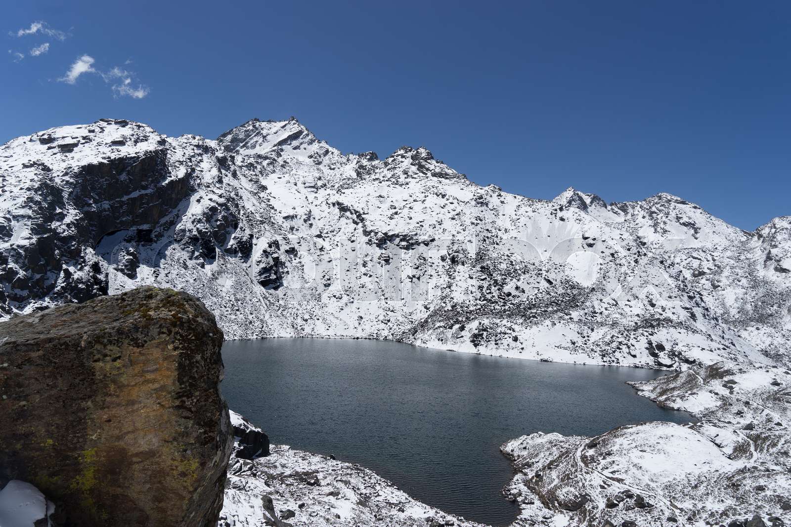 Gosaikunda lakes in Nepal trekking tourism | Stock image | Colourbox