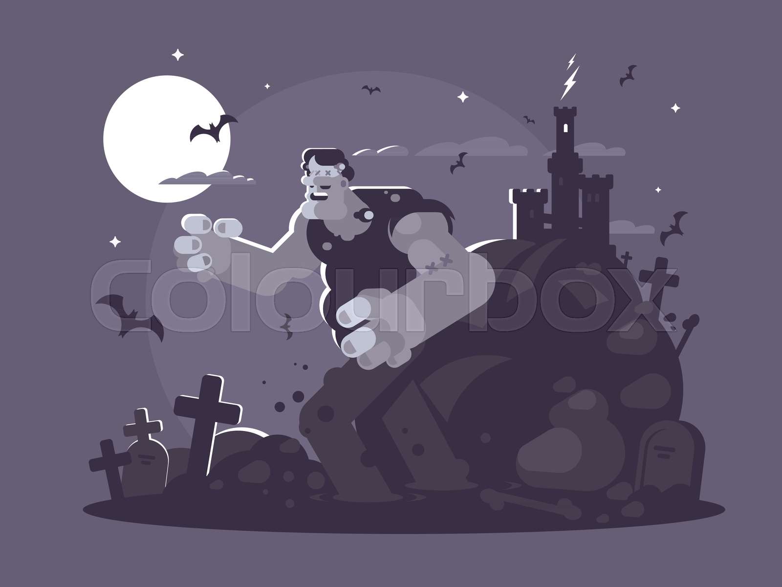 Frankenstein cartoon character | Stock vector | Colourbox