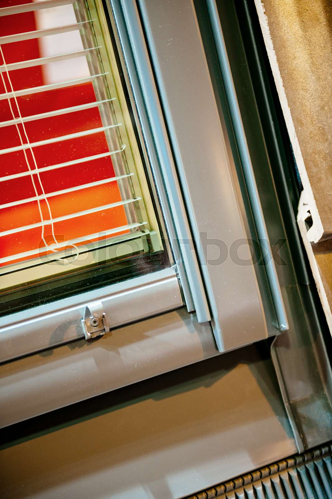 MOdern window with integrated blinds | Stock image | Colourbox