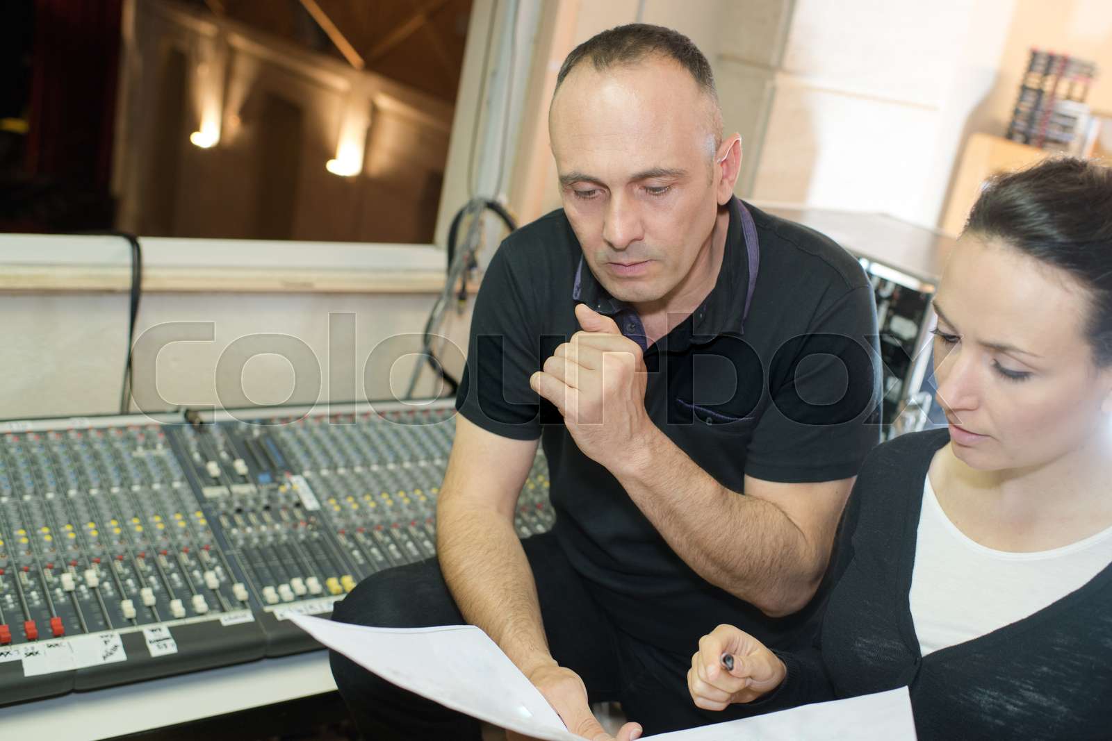 sound engineers at work | Stock image | Colourbox