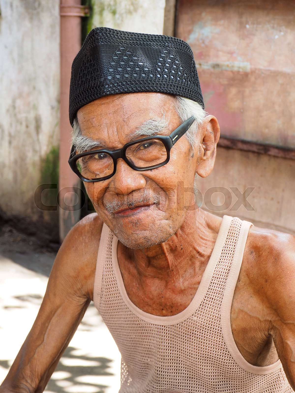 old Indonesian man | Stock image | Colourbox