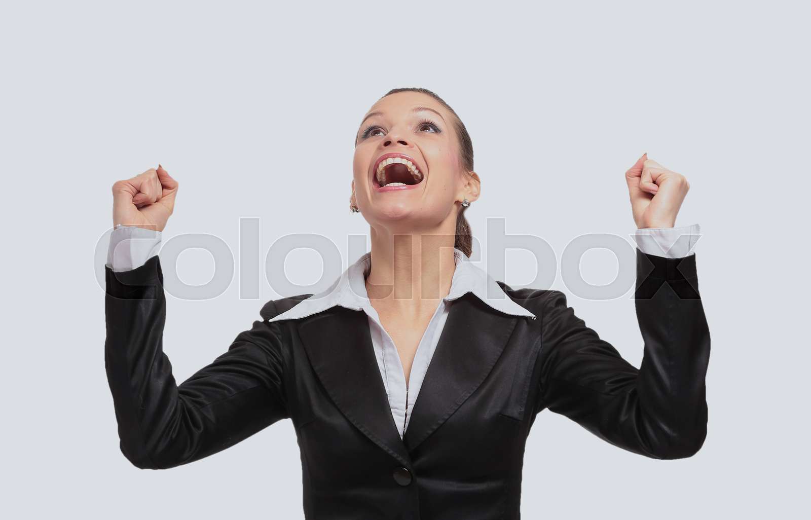 Portrait of successful winner celebrating | Stock image | Colourbox