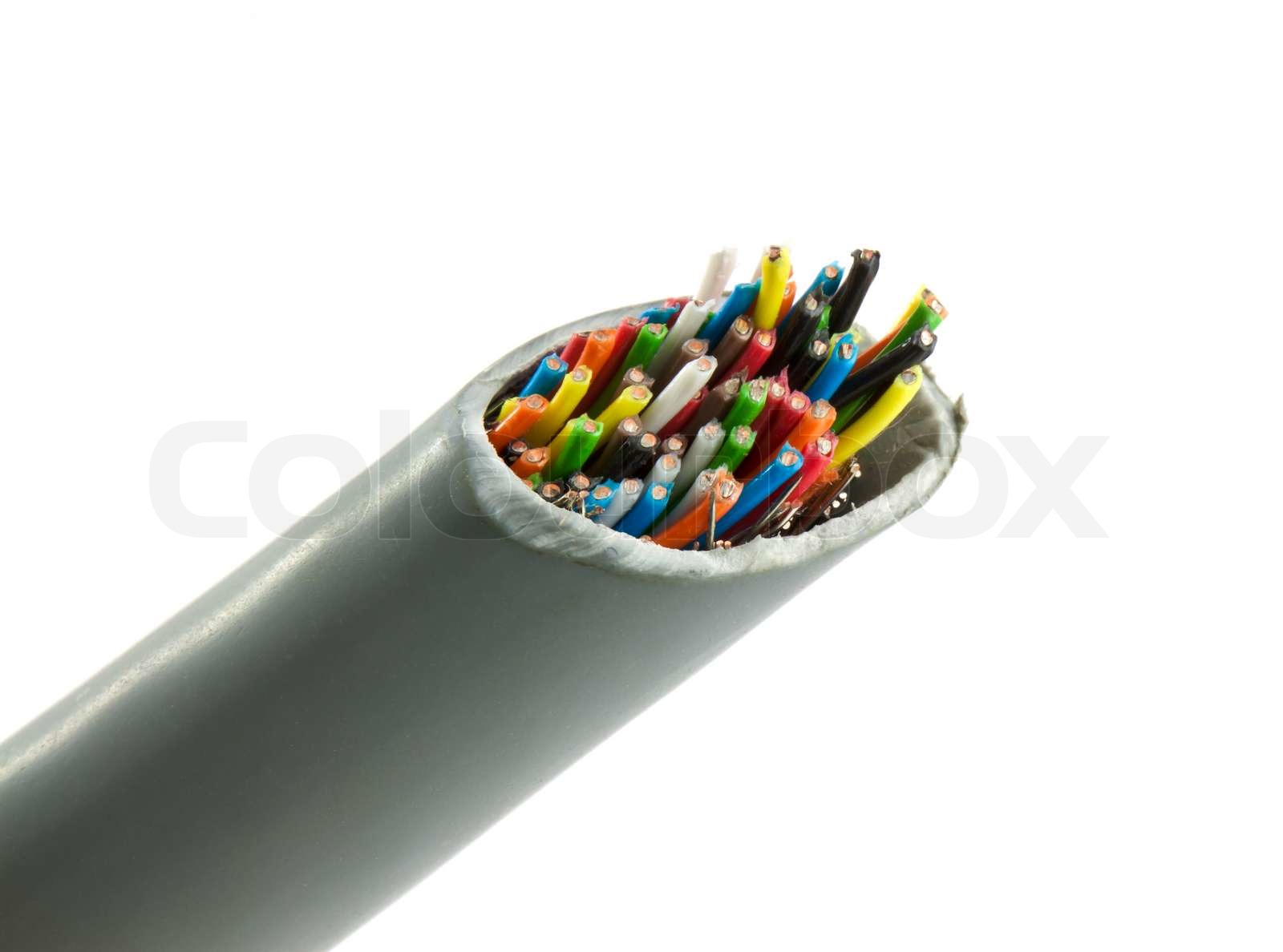 Farve ledninger isoleret på hvid baggrund | Stock foto | Colourbox