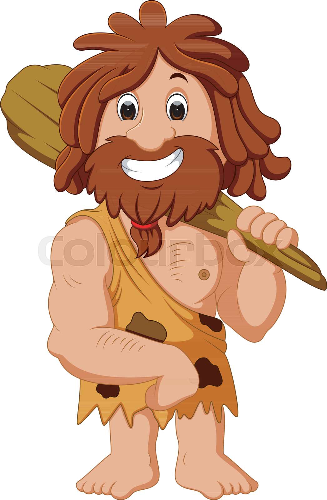 Cartoon caveman smiling | Stock vector | Colourbox