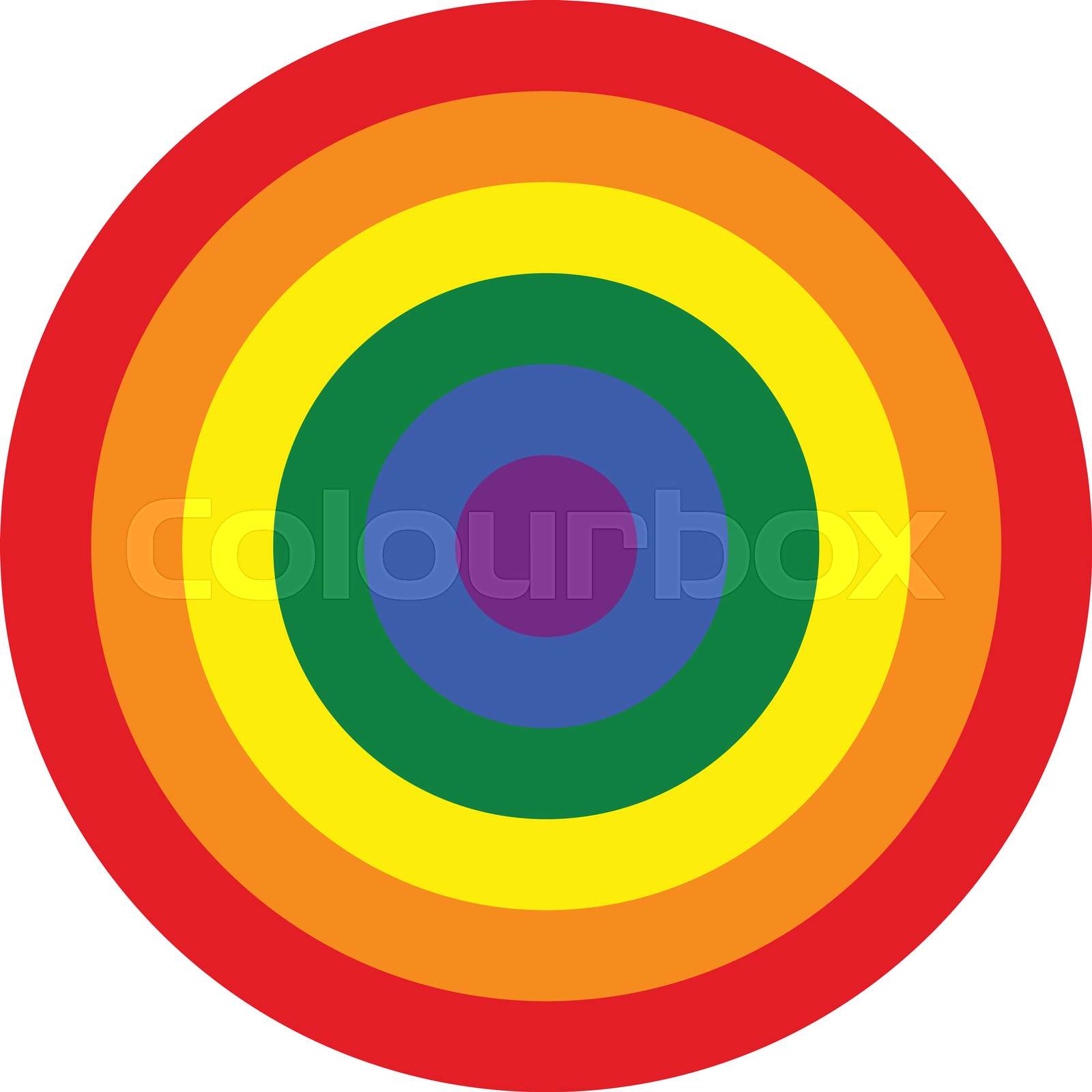 LGBT rainbow flag is the target vector | Stock vector | Colourbox