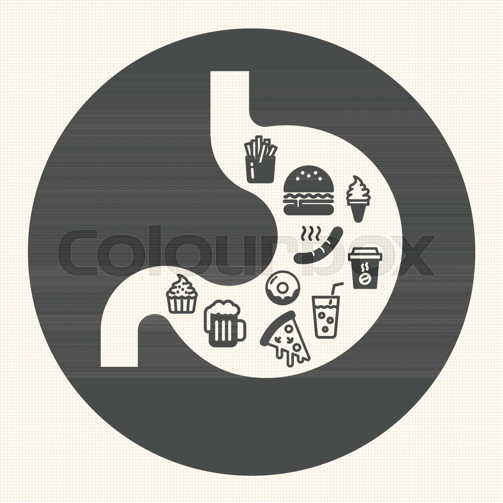 High calorie foods or western diet such as fatty foods, and sugary ...