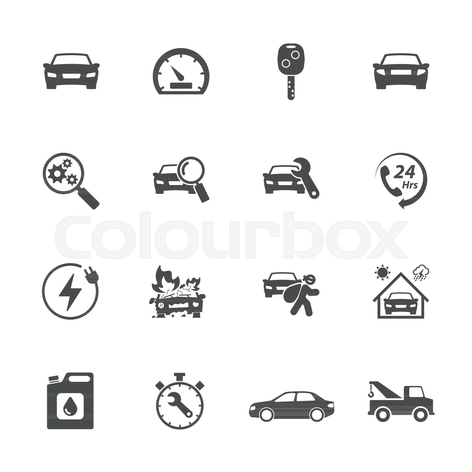 bil, mekanik, vektor | Stock vektor | Colourbox