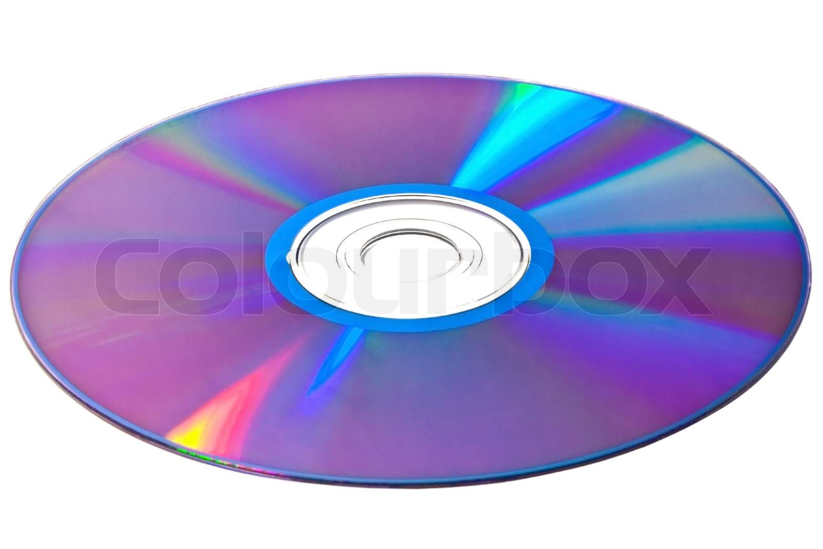 Compact Disk Isolated On White Stock Image Colourbox