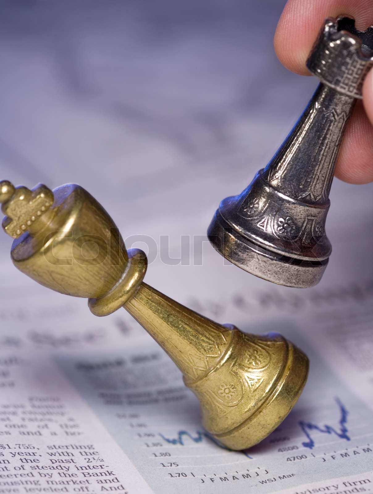 Close up of a chess piece isolated | Stock image | Colourbox