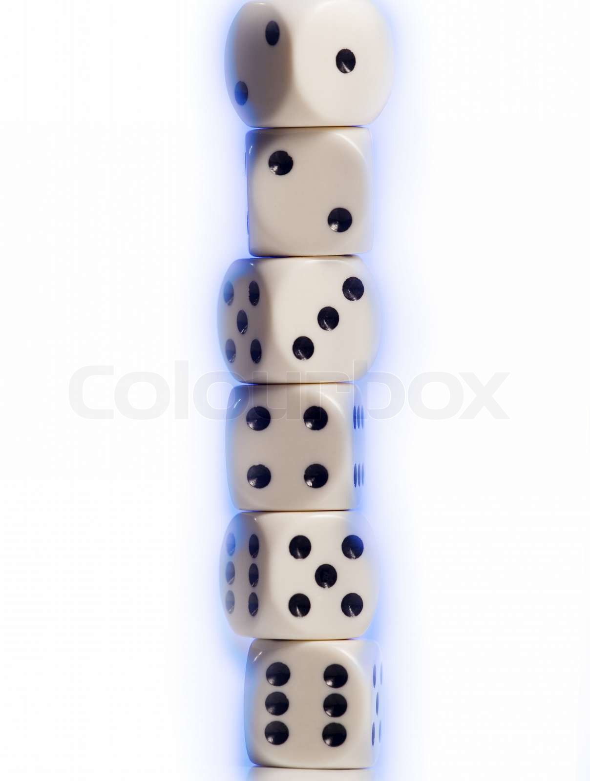Close up of a stack of dice | Stock image | Colourbox