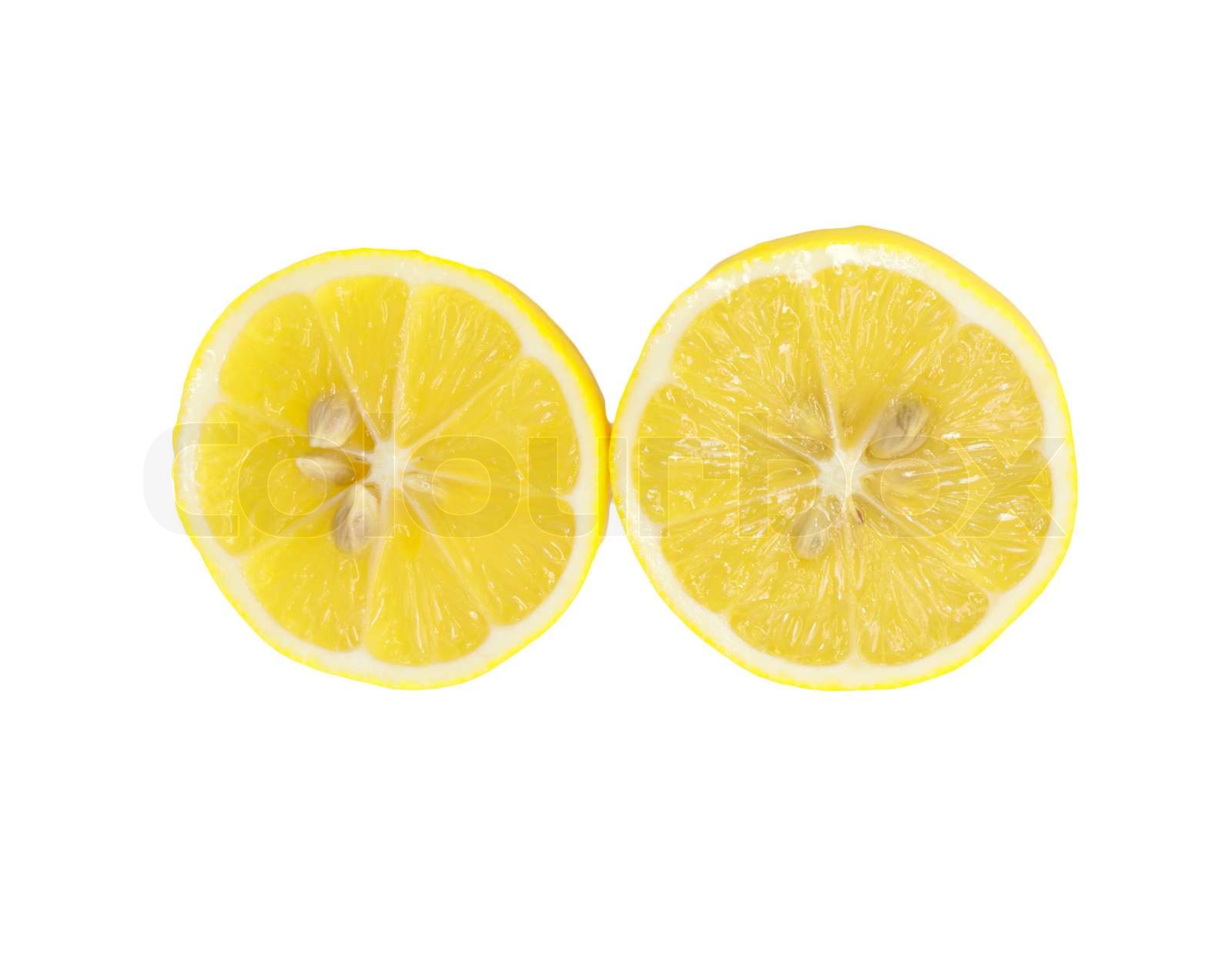 lemon cut into two parts | Stock image | Colourbox