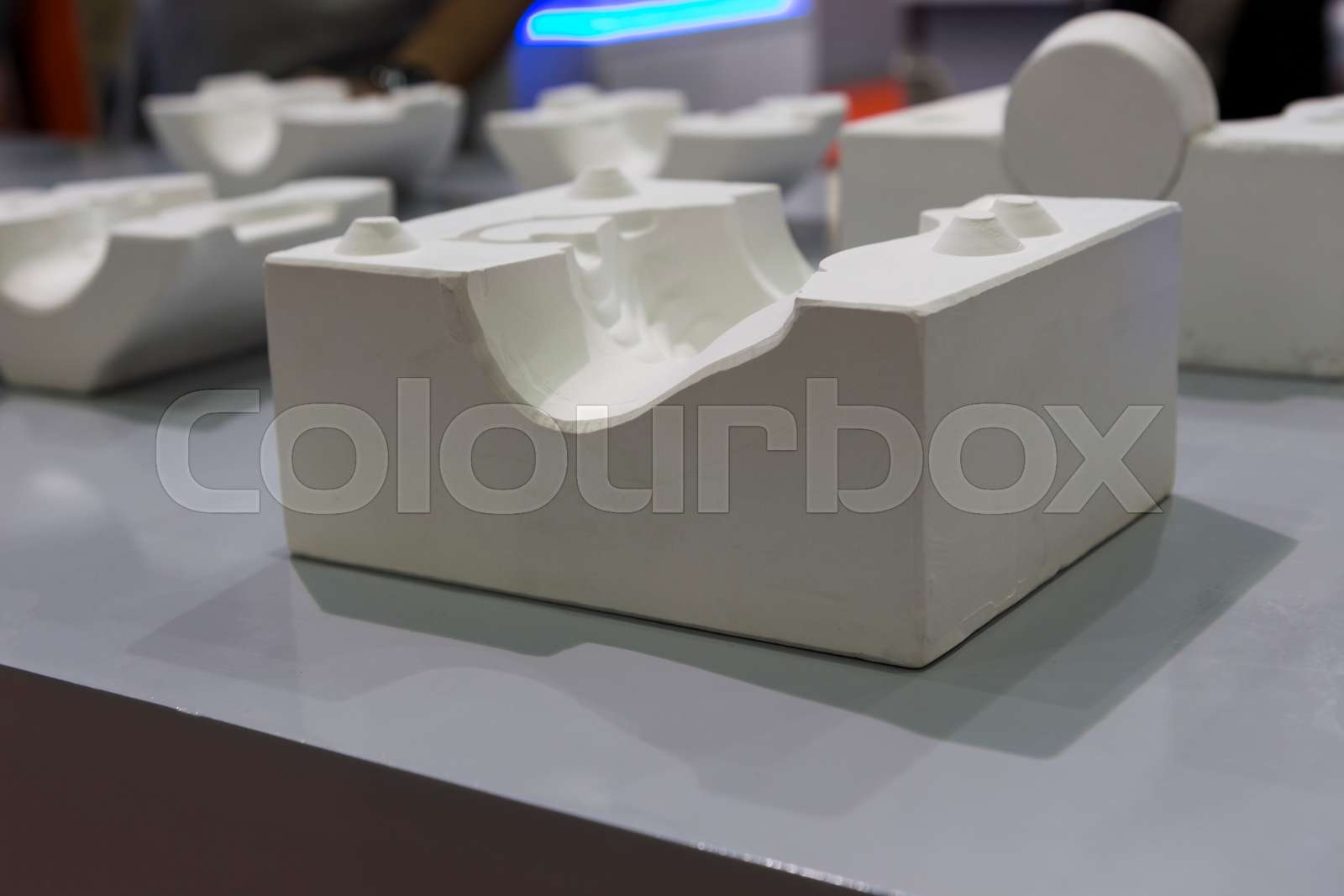 white mould for ceramic slip casting production process | Stock image ...