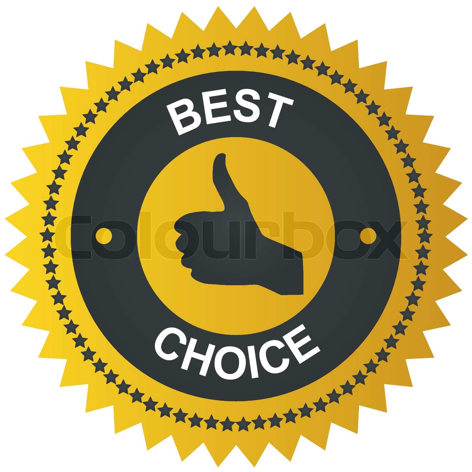 Beste Wahl goldenen vector label | Stock-Vektor | Colourbox