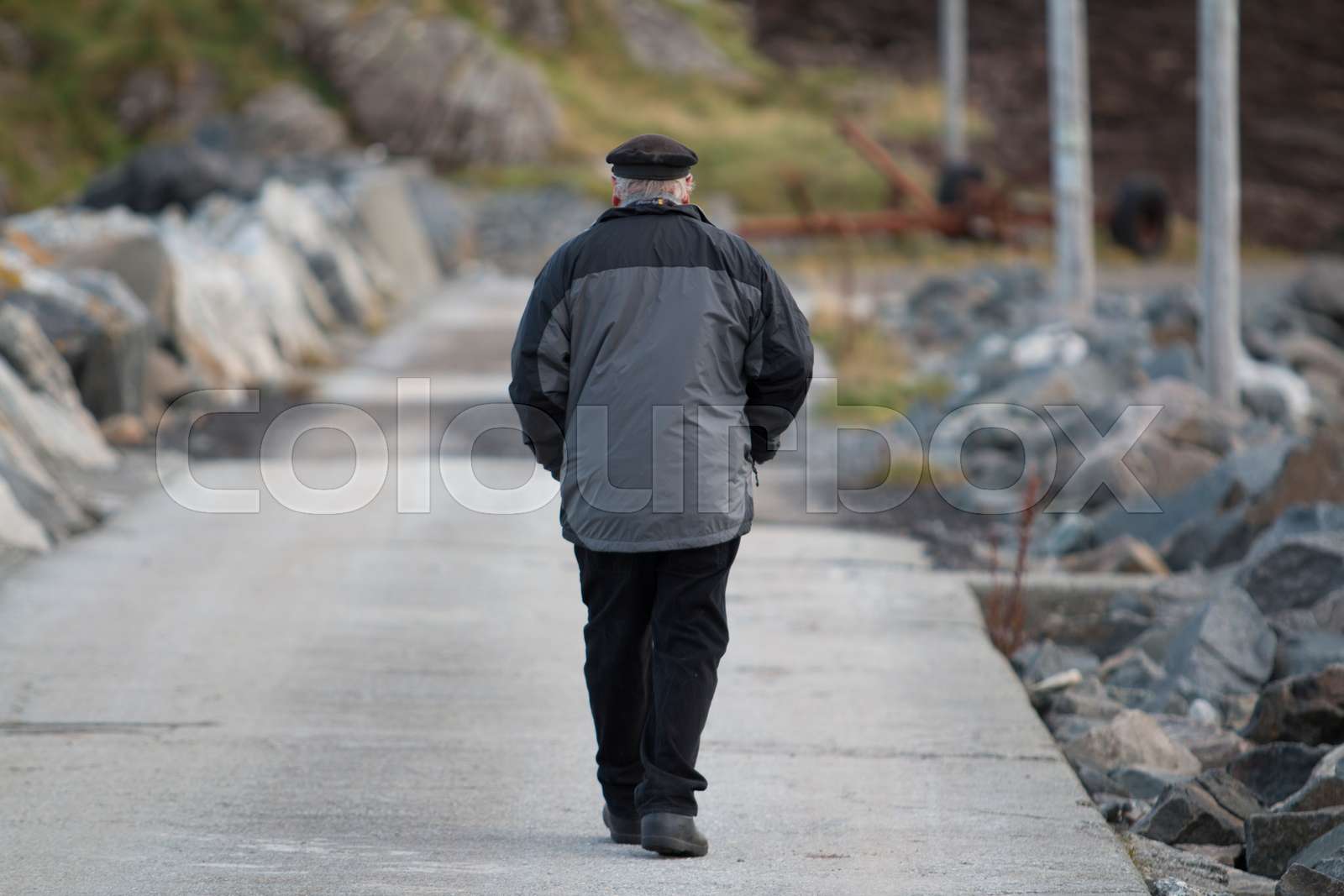 Old Man Walking | Stock image | Colourbox