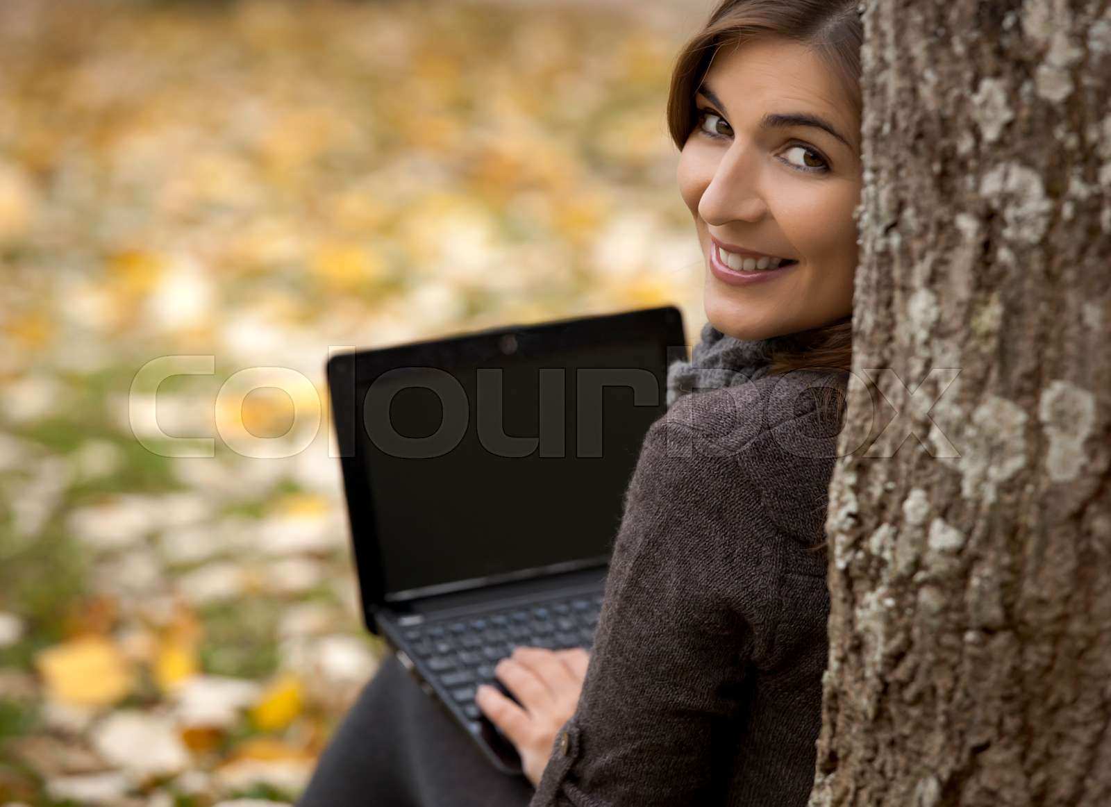 Woman working outdoor | Stock image | Colourbox