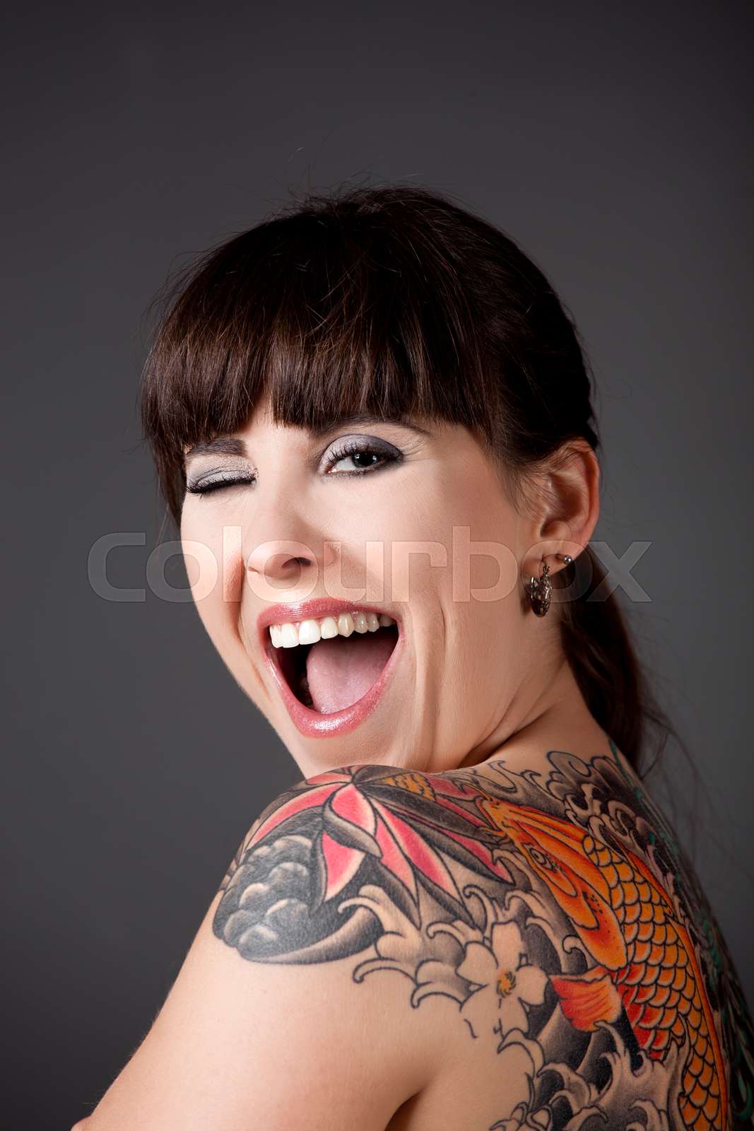 Winking eyes | Stock image | Colourbox