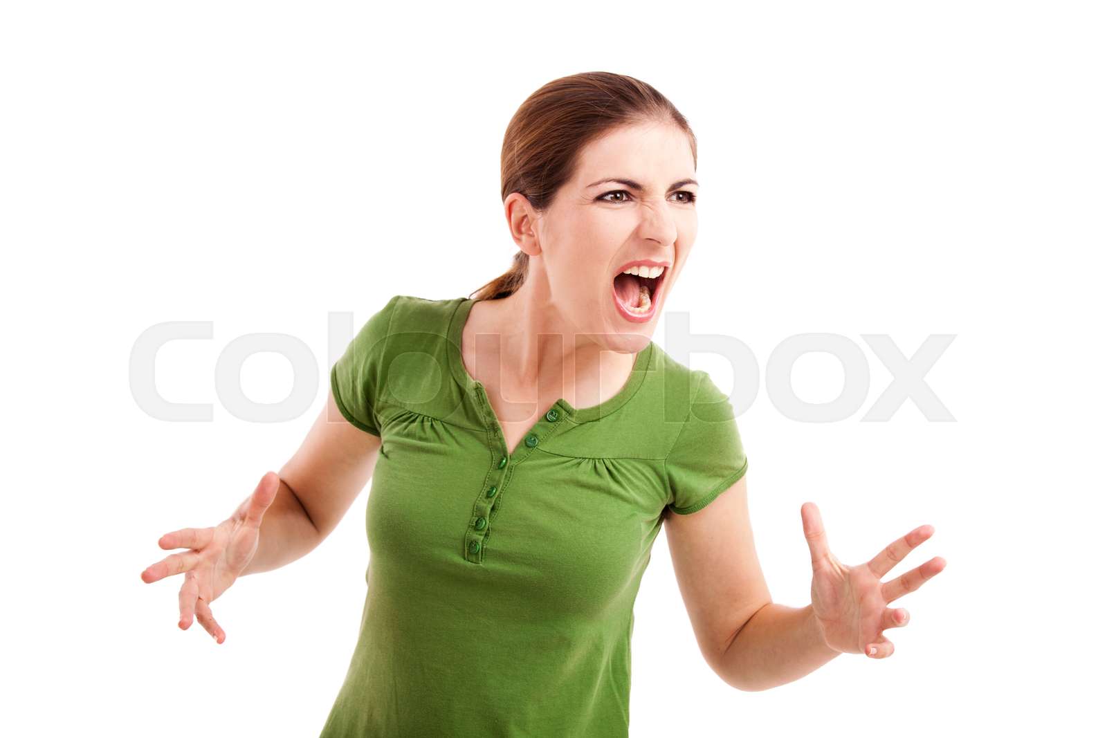 Woman yelling | Stock image | Colourbox