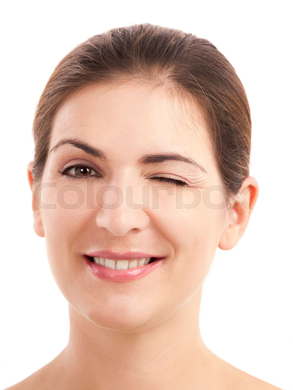 Winking expression | Stock image | Colourbox