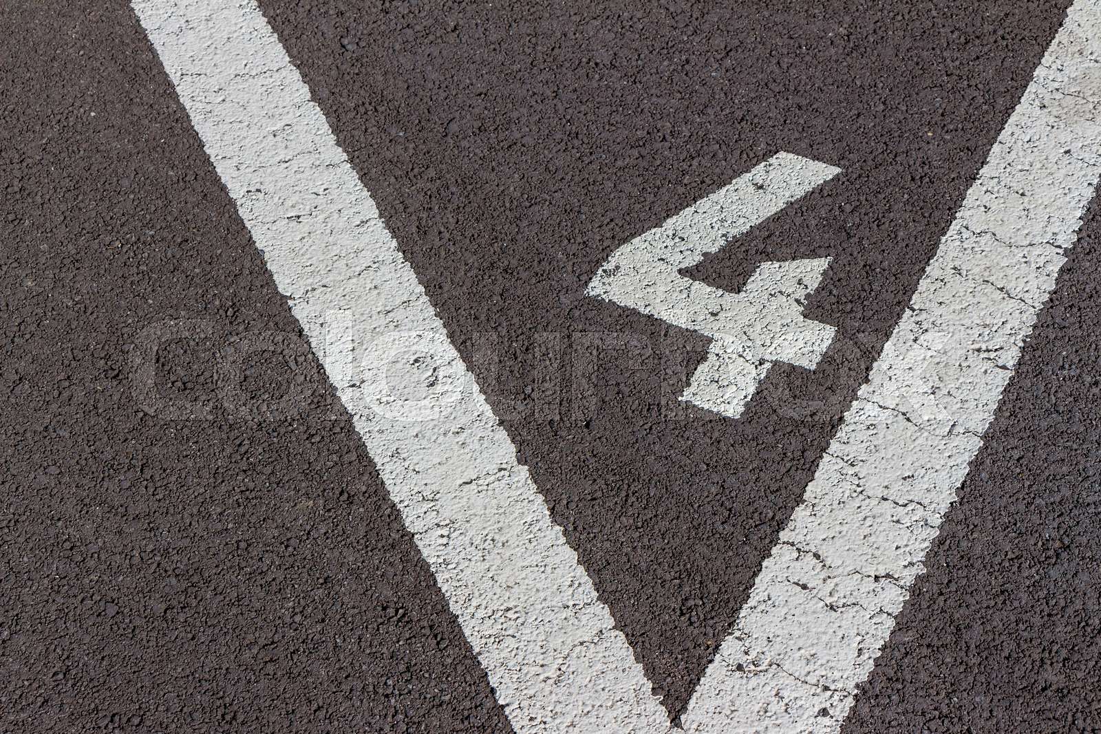 numbers in a parking lot | Stock image | Colourbox