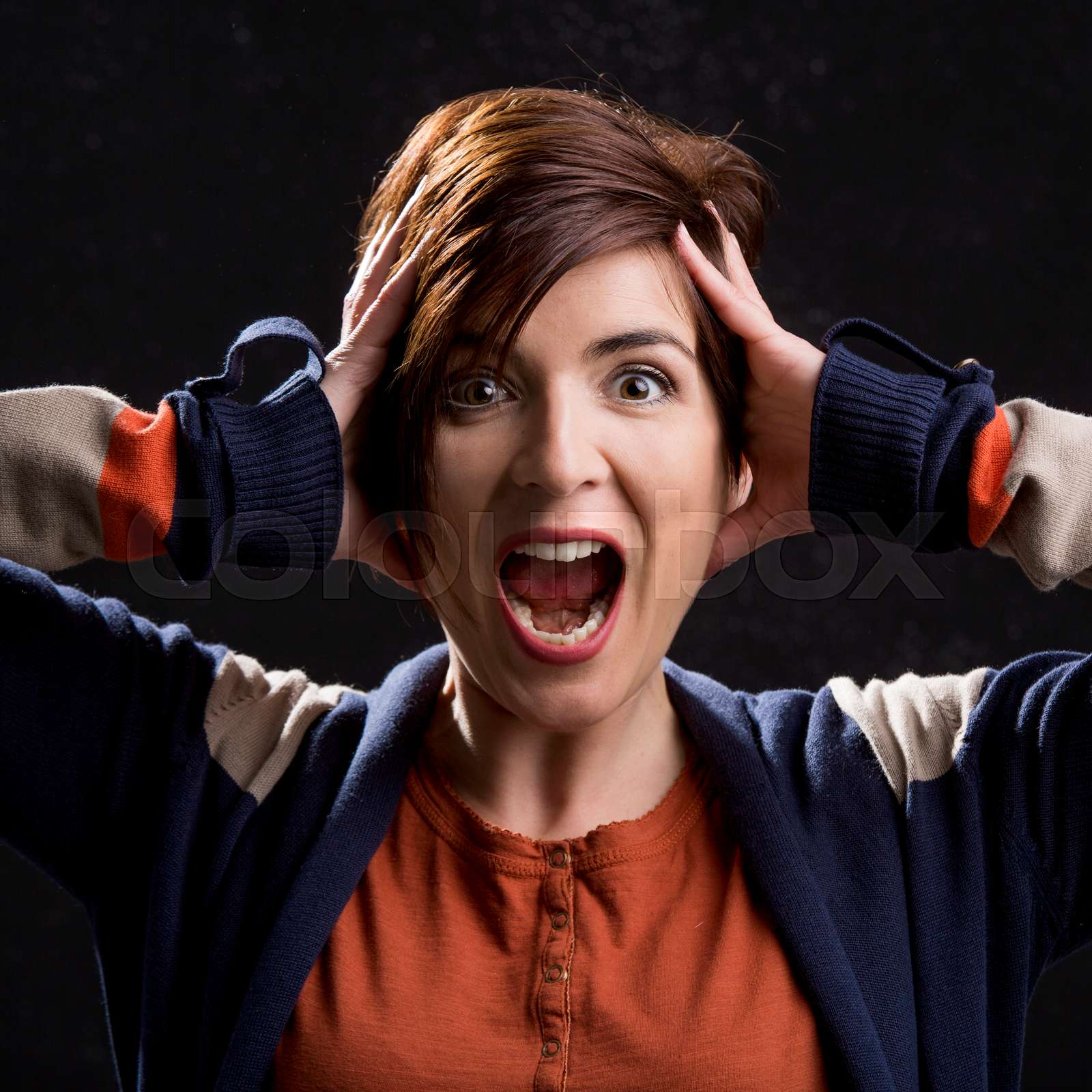 Woman yelling | Stock image | Colourbox