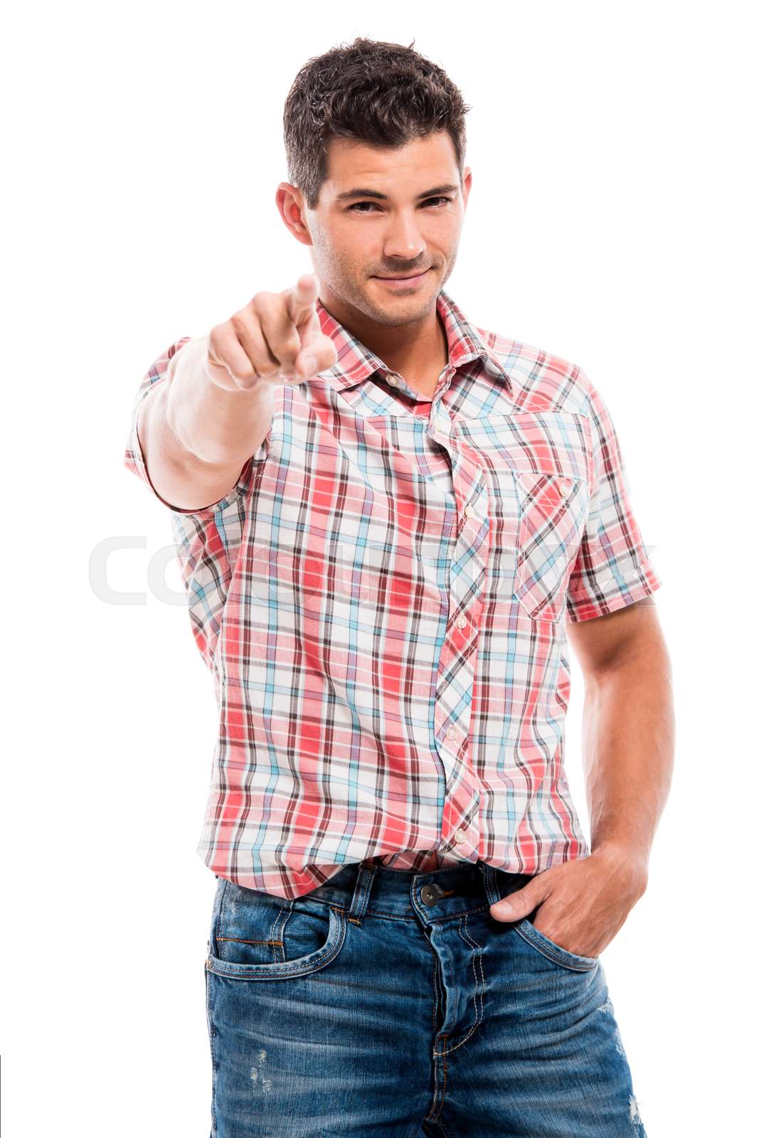 Man pointing | Stock image | Colourbox