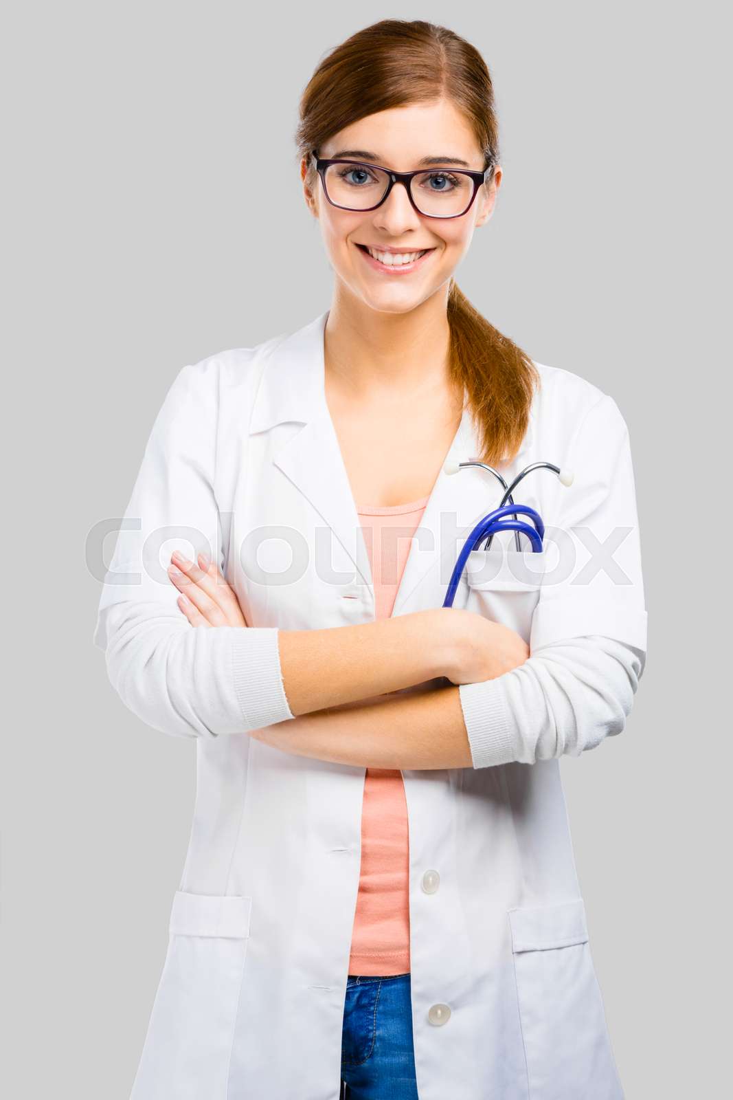 Beautiful young female doctor | Stock image | Colourbox