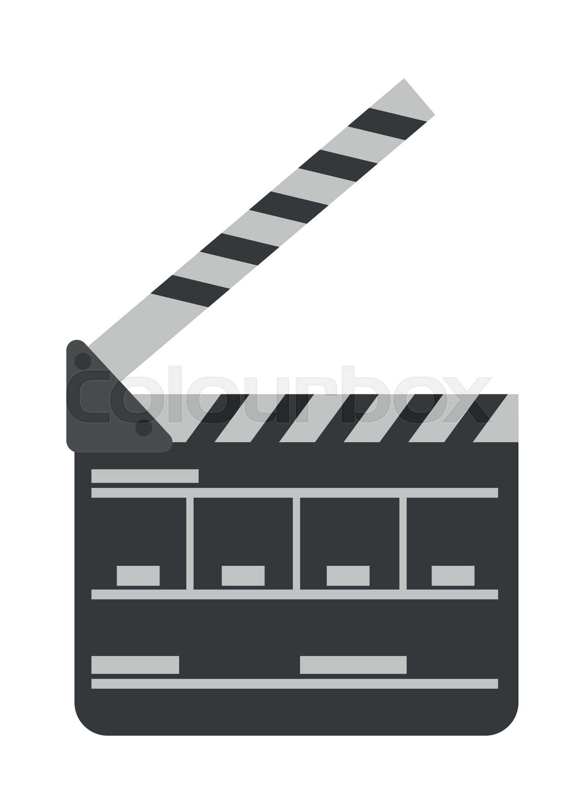 Movie clapper board vector cartoon illustration. | Stock vector | Colourbox