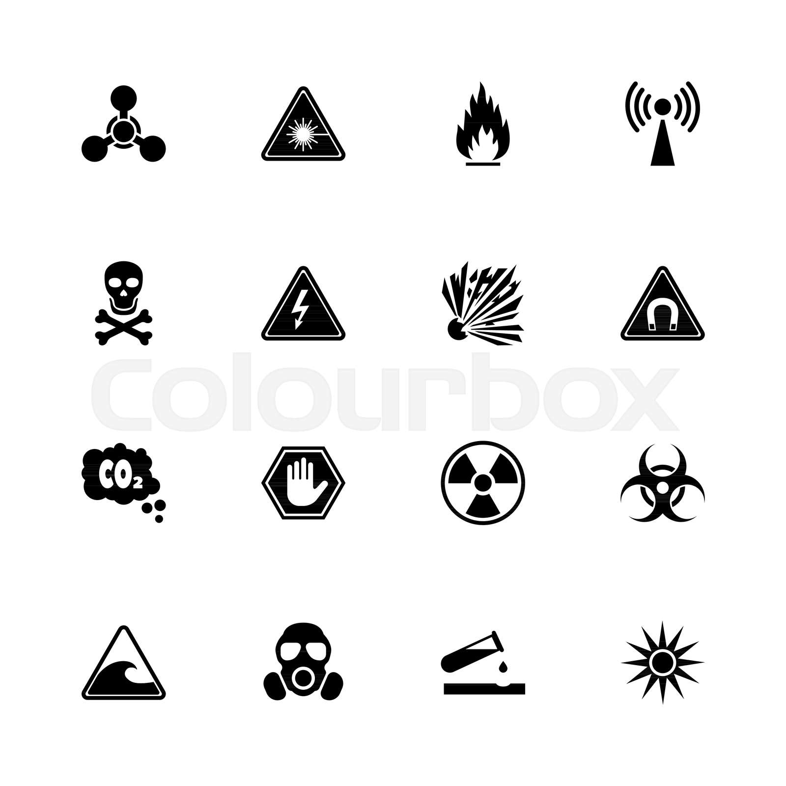 Danger - Flat Vector Icons | Stock vector | Colourbox